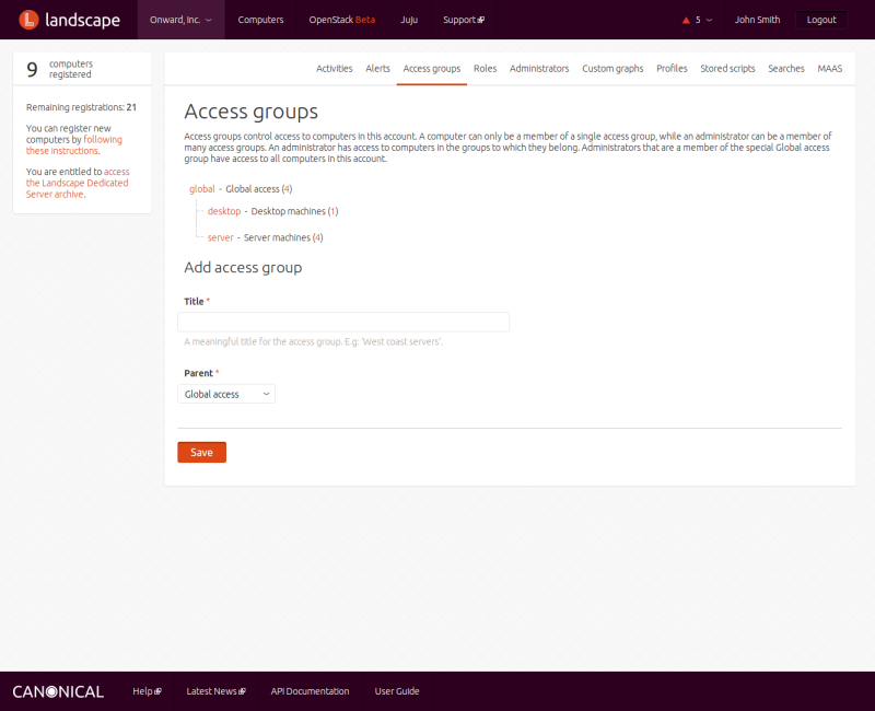 Chapter 5. Access groups